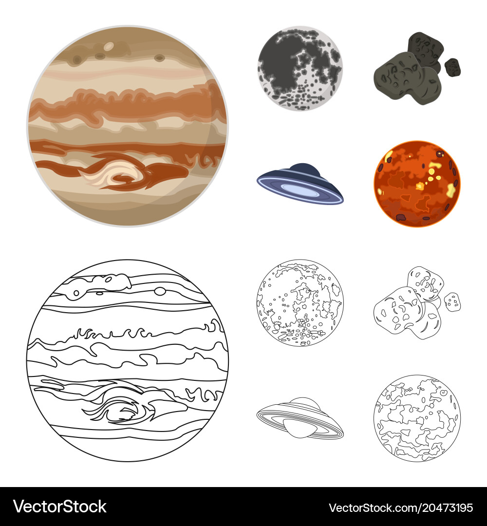 Moon venus of the planet solar system nil Vector Image