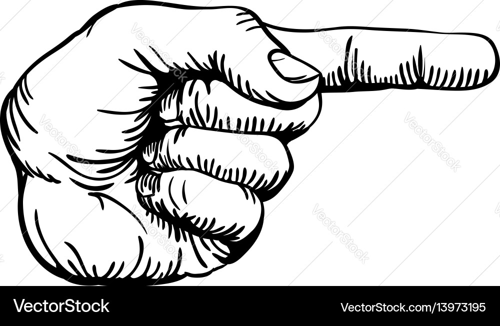 Pointing the finger Royalty Free Vector Image - VectorStock