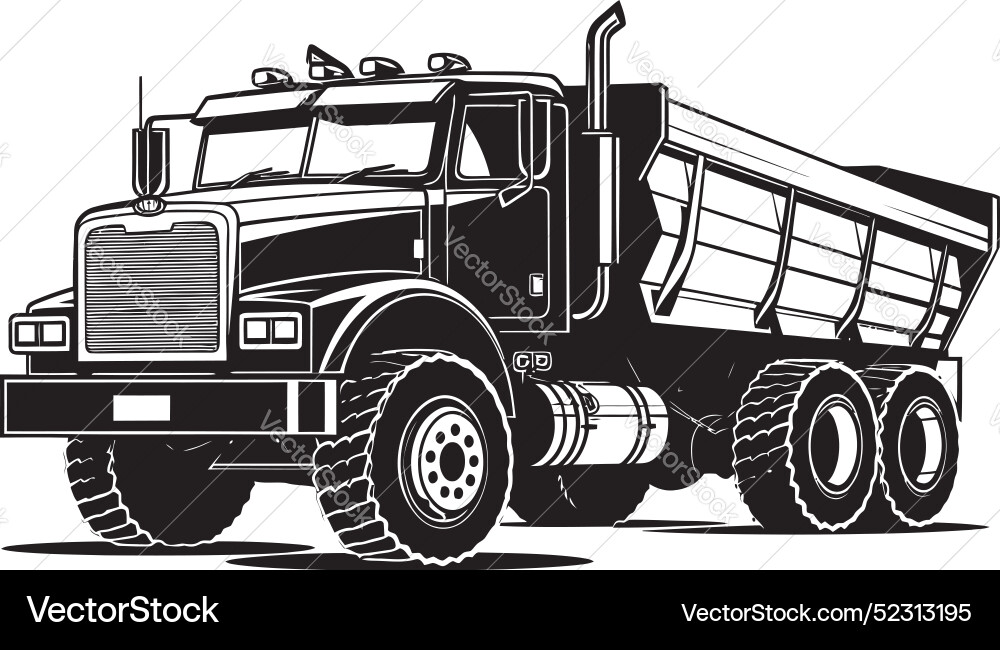 Robust rig icon black logo design for industrial Vector Image