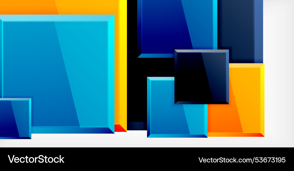 Shiny glossy metallic or plastic square design Vector Image