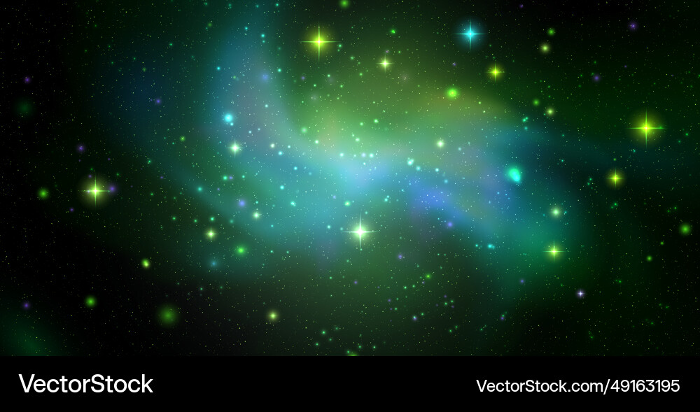 Space background with realistic nebula Royalty Free Vector
