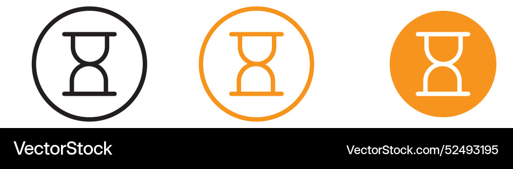 Timeless hourglass icon for time management Vector Image