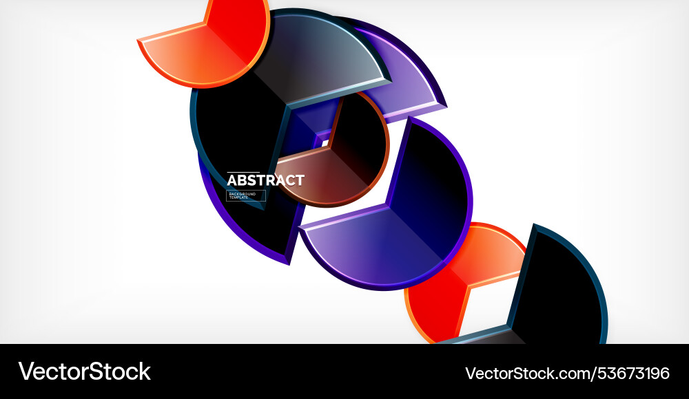 Glass reflective geometric round shapes background