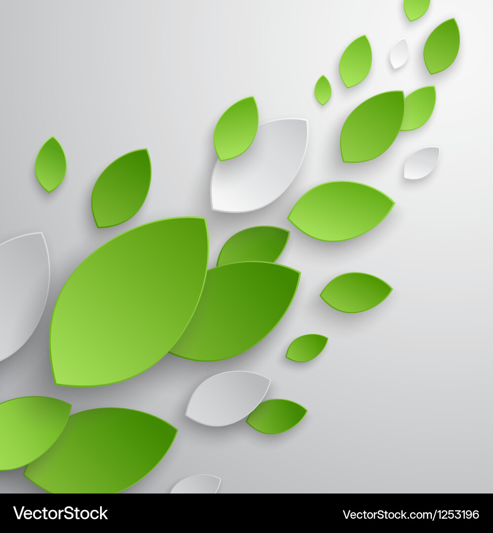Green Leaf Abstract Background Royalty Free Vector Image