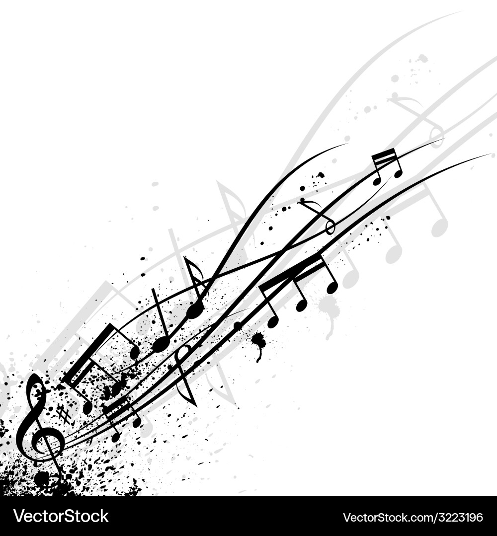Grunge music notes Royalty Free Vector Image - VectorStock