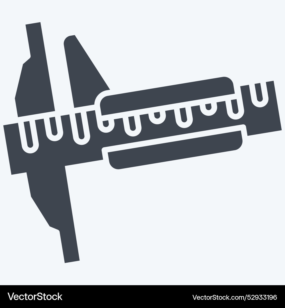 Icon vernier caliper related to measuring symbol Vector Image