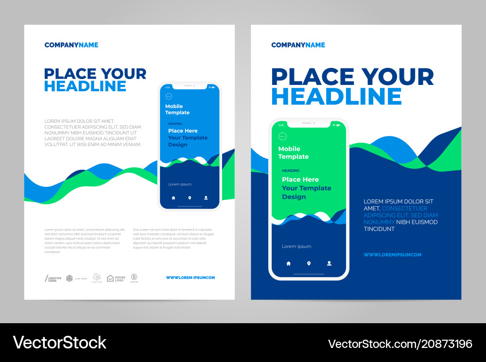 Minimal poster template design Royalty Free Vector Image