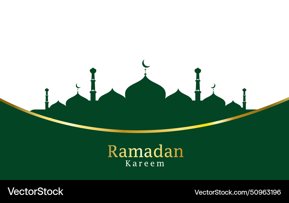 Ramadan kareem with paper cutting sty Royalty Free Vector
