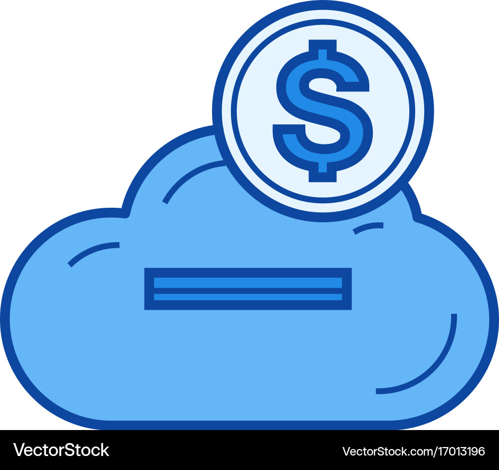 Storage space line icon Royalty Free Vector Image