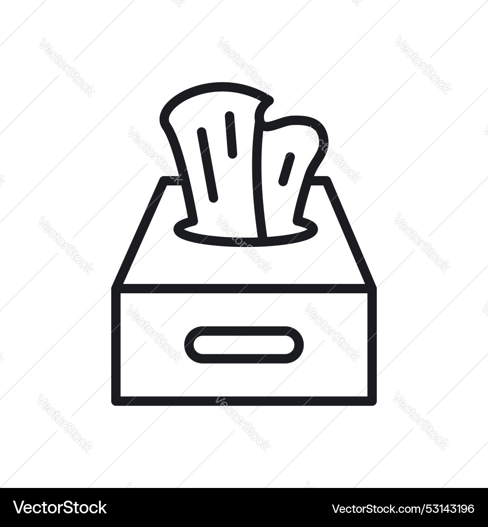Tissue box icon symbol on white background Vector Image