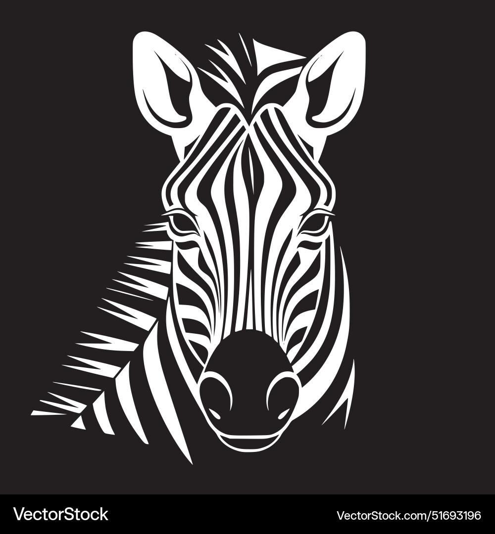 Zebra - minimalist and flat logo Royalty Free Vector Image