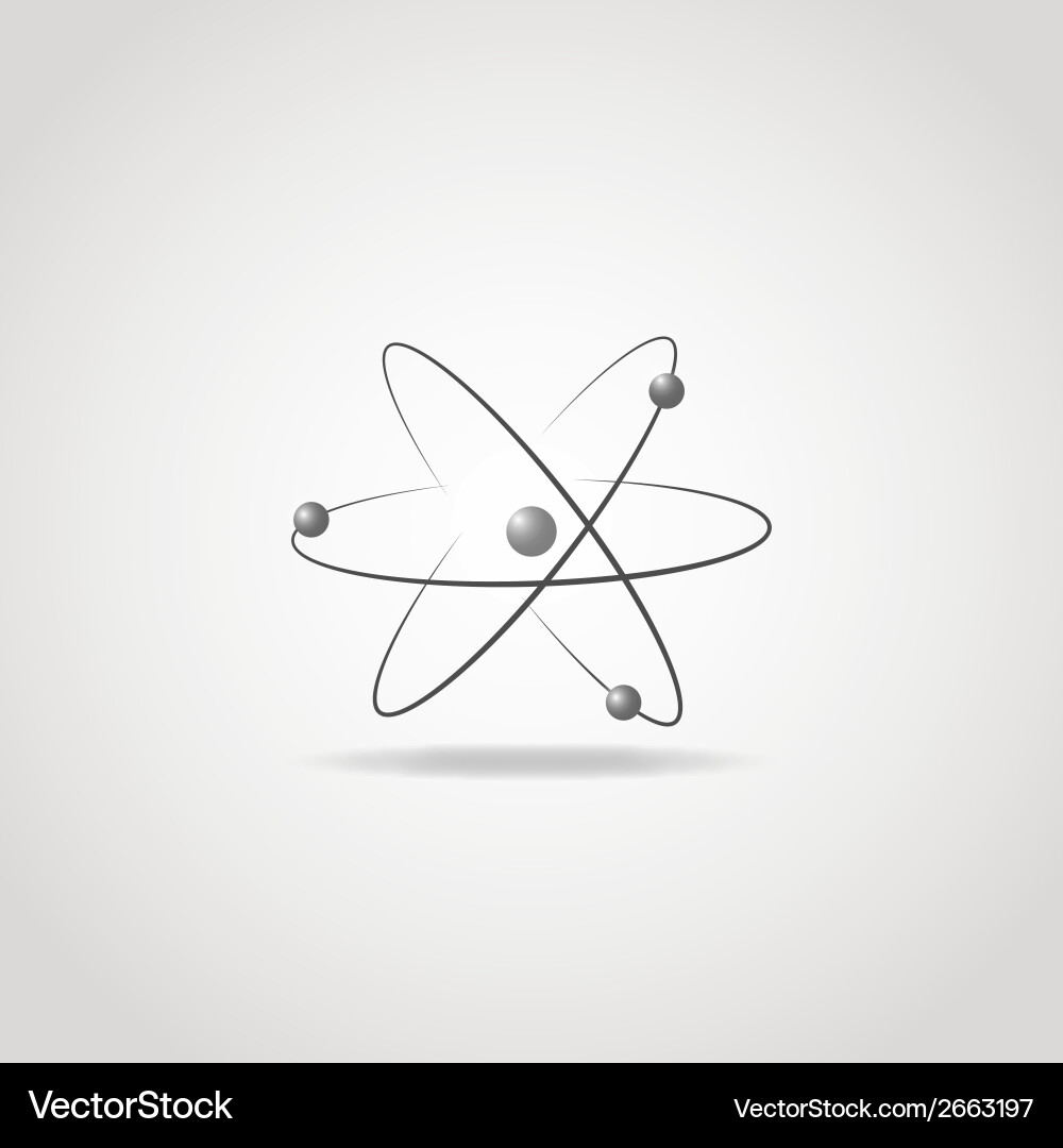 Simple atom icon copy Royalty Free Vector Image