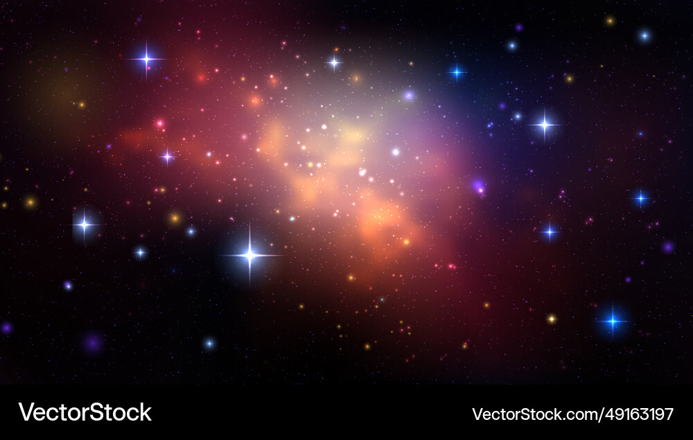 Space background with realistic nebula Royalty Free Vector