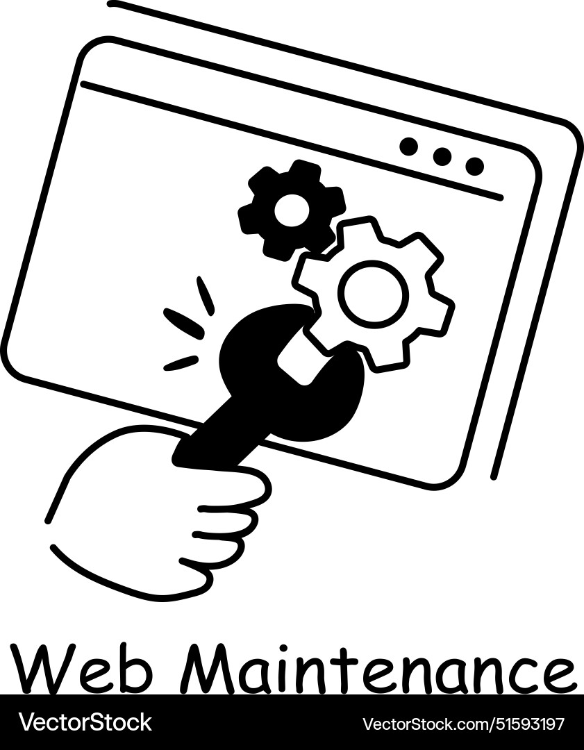 Web maintenance Royalty Free Vector Image - VectorStock