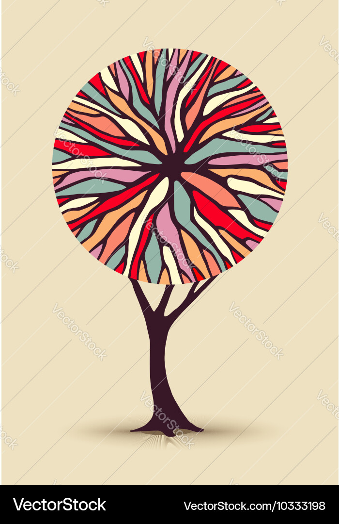 Colorful Abstract Tree Royalty Free Vector Image