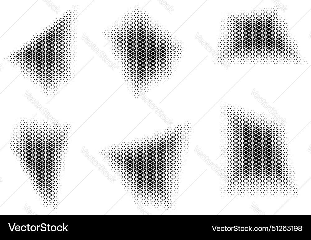 Halftone triangle pattern reprographic technique Vector Image