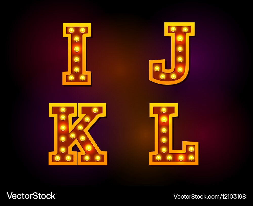 Light font Royalty Free Vector Image - VectorStock
