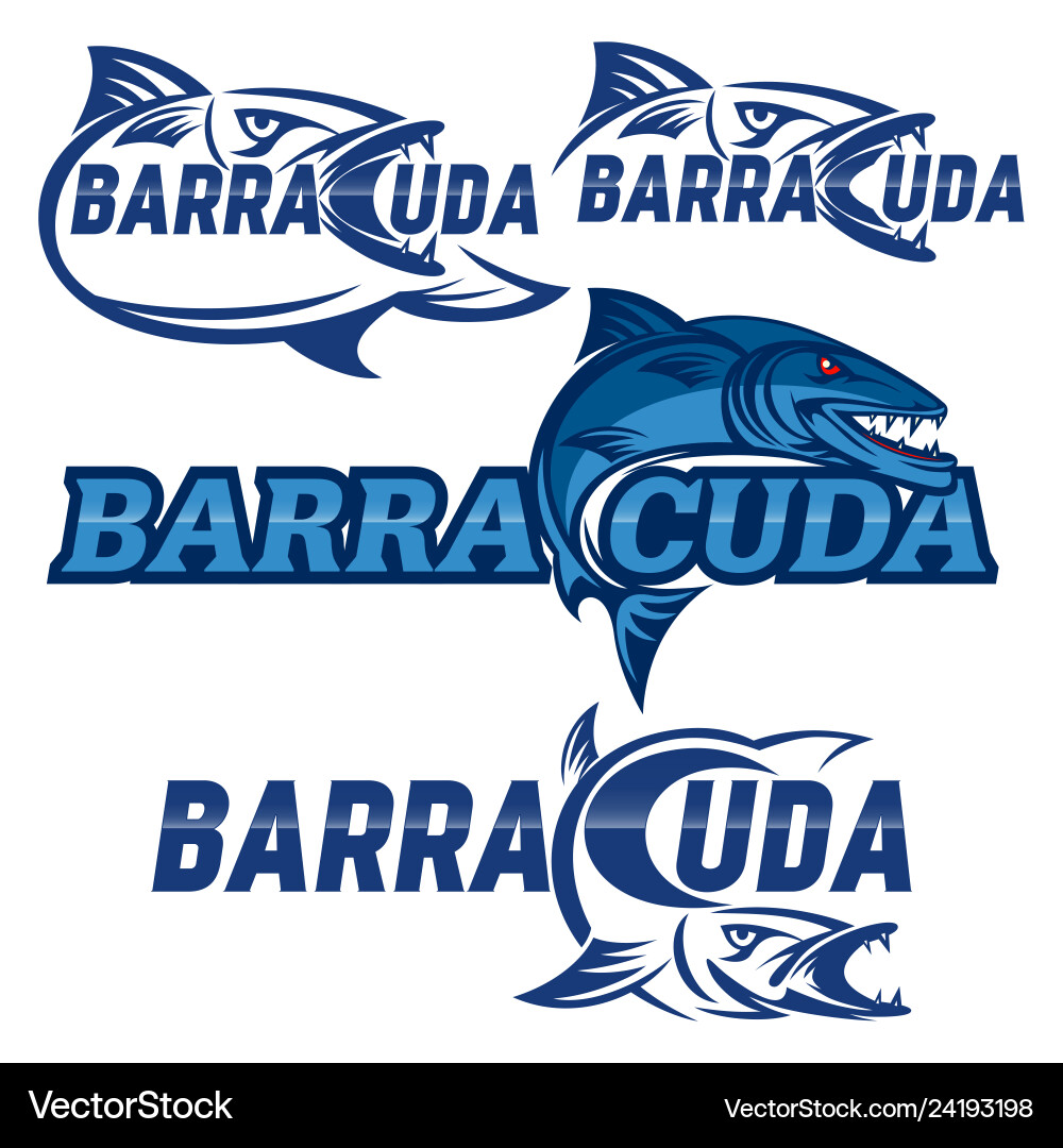 Modern barracuda logo Royalty Free Vector Image