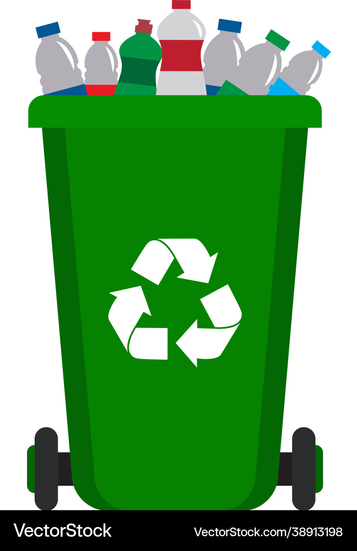 Green Recycling Bin Clip Art Cartoon Recycle Bin Stock Illustration.