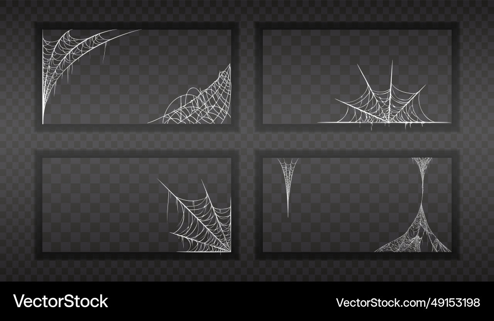 Spider Web Banner Vorlage für halloween Vektorbild