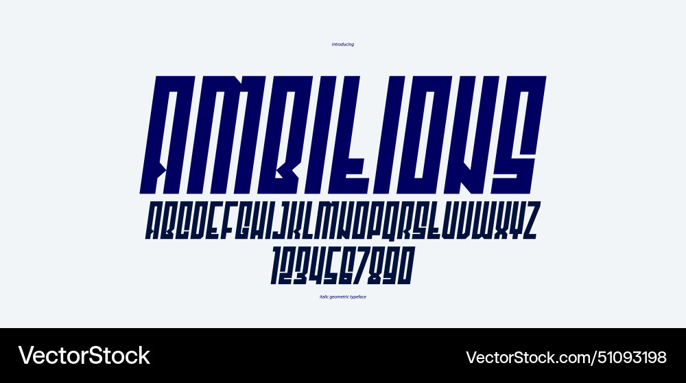 Urban tall massive geometric font for logos Vector Image
