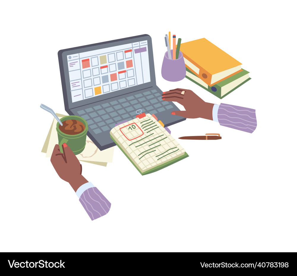 Work and Study Space Royalty Free Vector Image