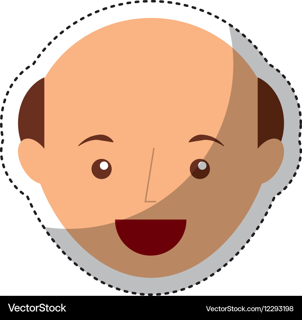 Young man bald avatar character Royalty Free Vector Image