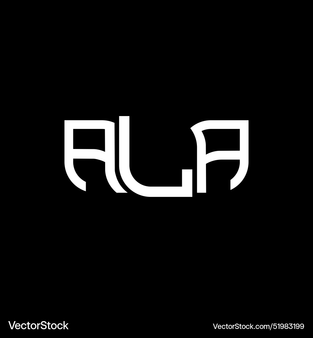 Ala logo design simple and modern Royalty Free Vector Image