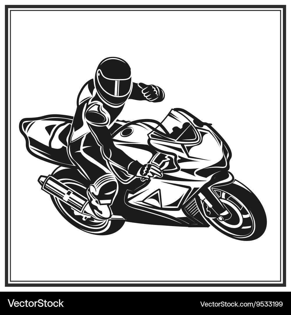 Biker fun riding a motorcycle bikers event Vector Image