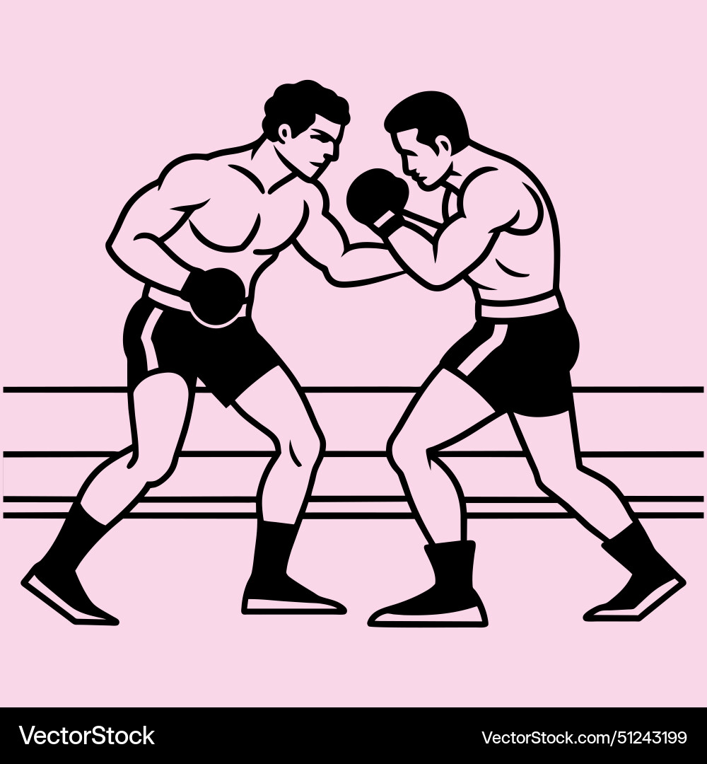 Dynamic boxing art Royalty Free Vector Image - VectorStock