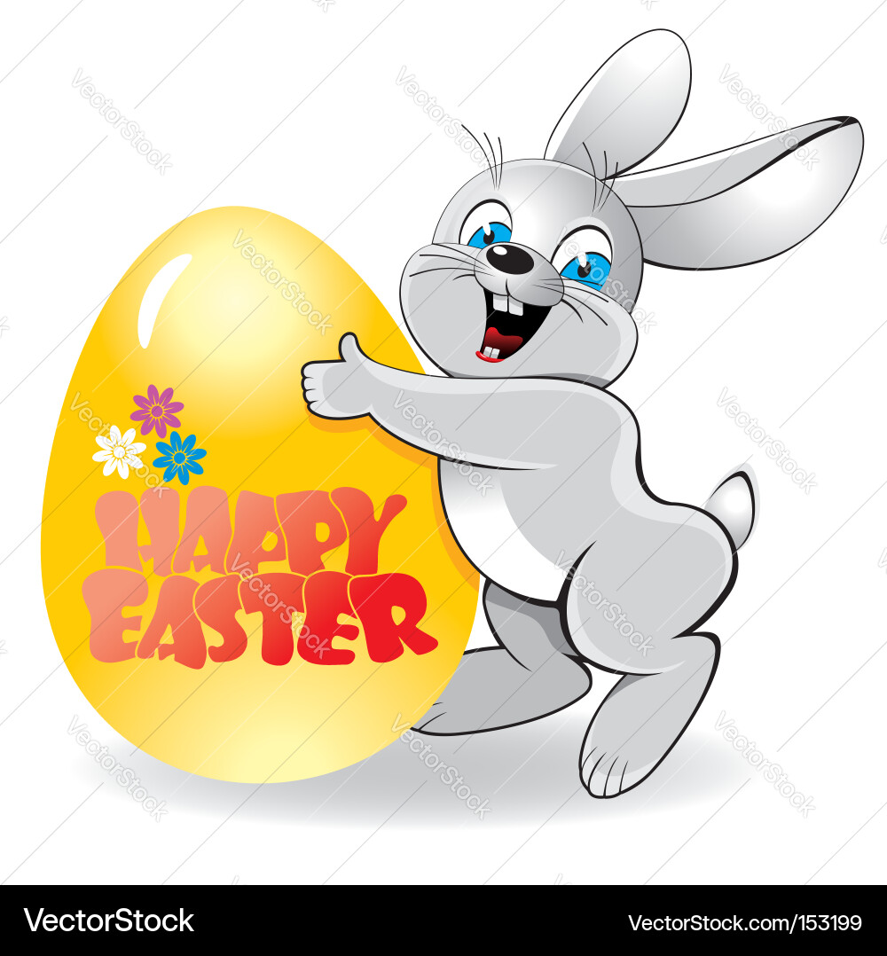 Easter rabbit Royalty Free Vector Image - VectorStock