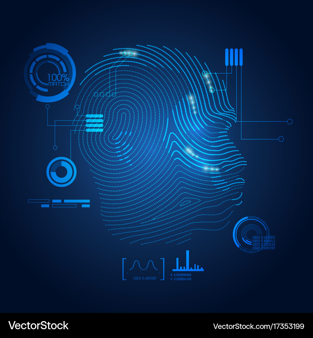 Finger head Royalty Free Vector Image - VectorStock