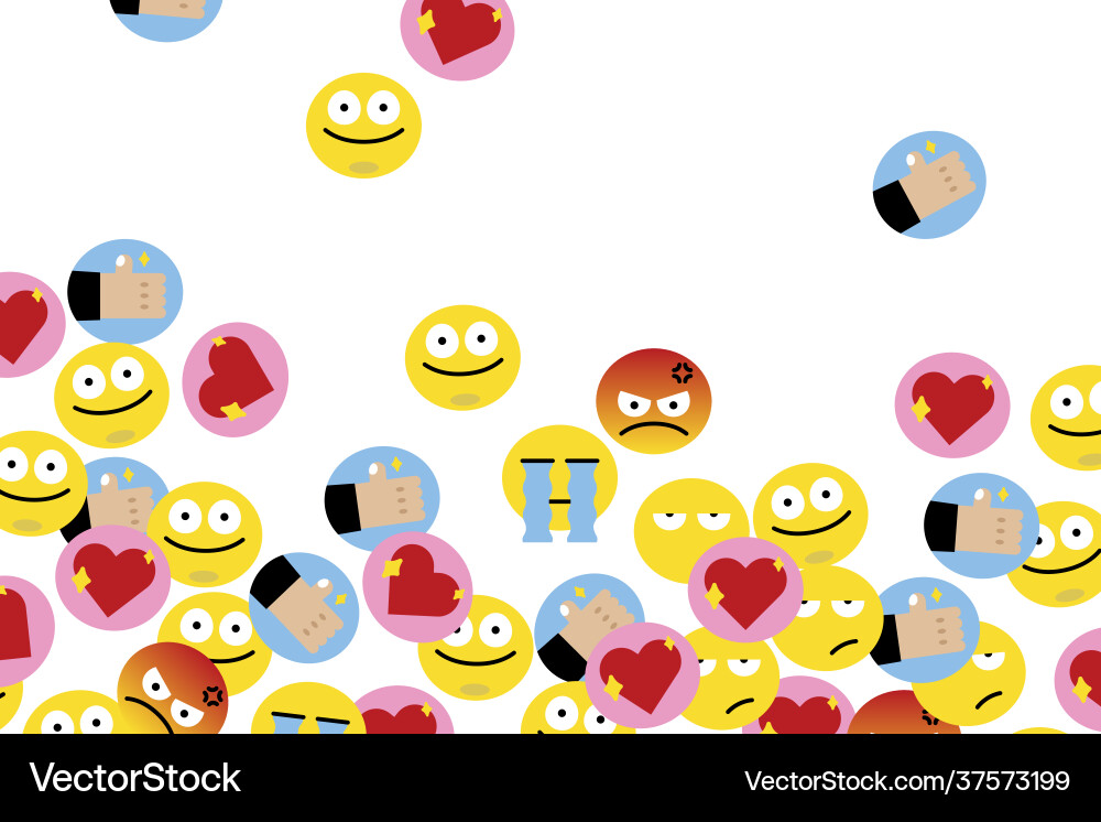 Floating emojis Royalty Free Vector Image - VectorStock