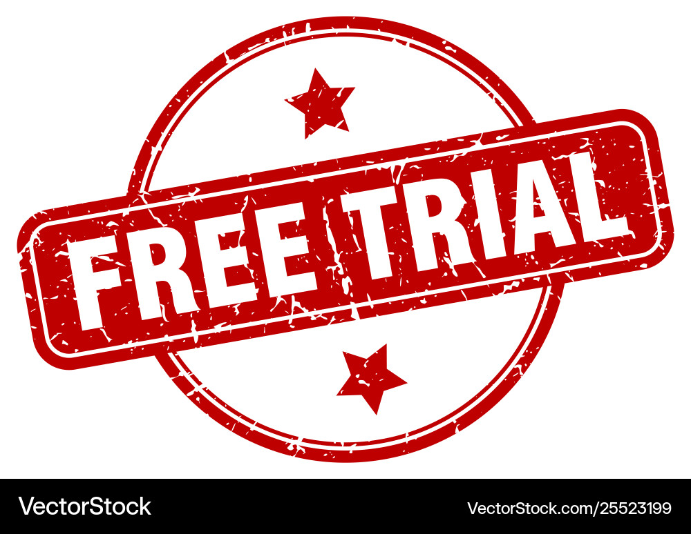 Free trial sign Royalty Free Vector Image - VectorStock
