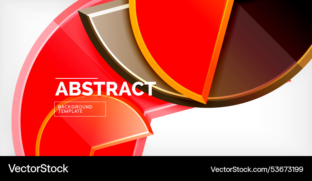 Glass reflective geometric round shapes background