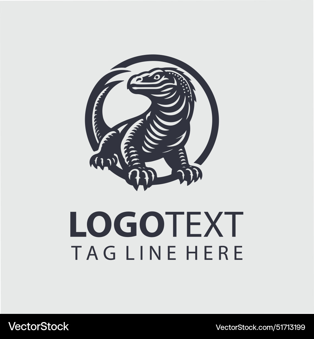 Komodo dragon logo Royalty Free Vector Image - VectorStock