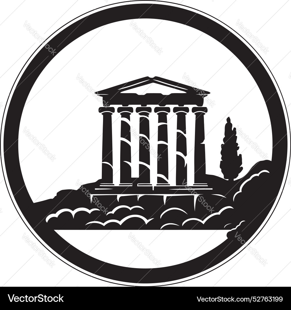 Logos ancient greek inspirations Royalty Free Vector Image