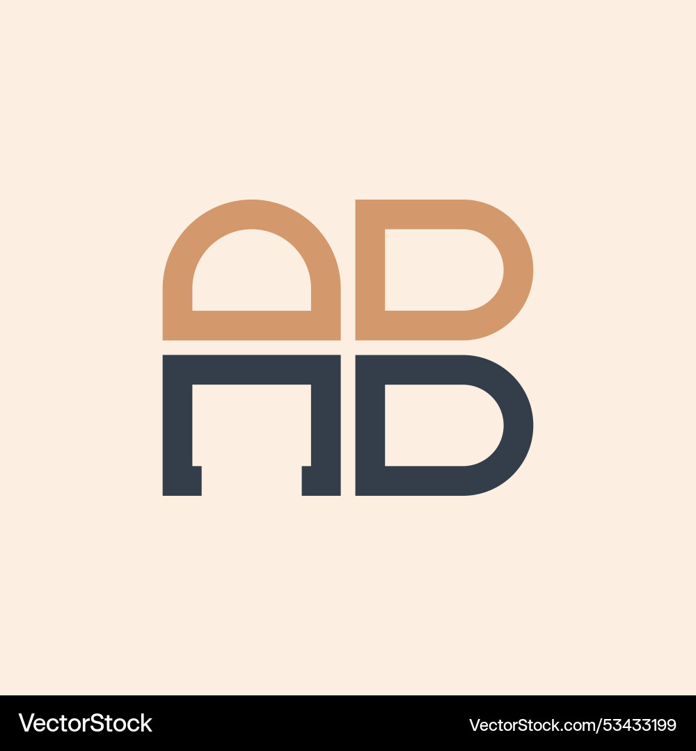 Modern ab letter logo design creative Royalty Free Vector