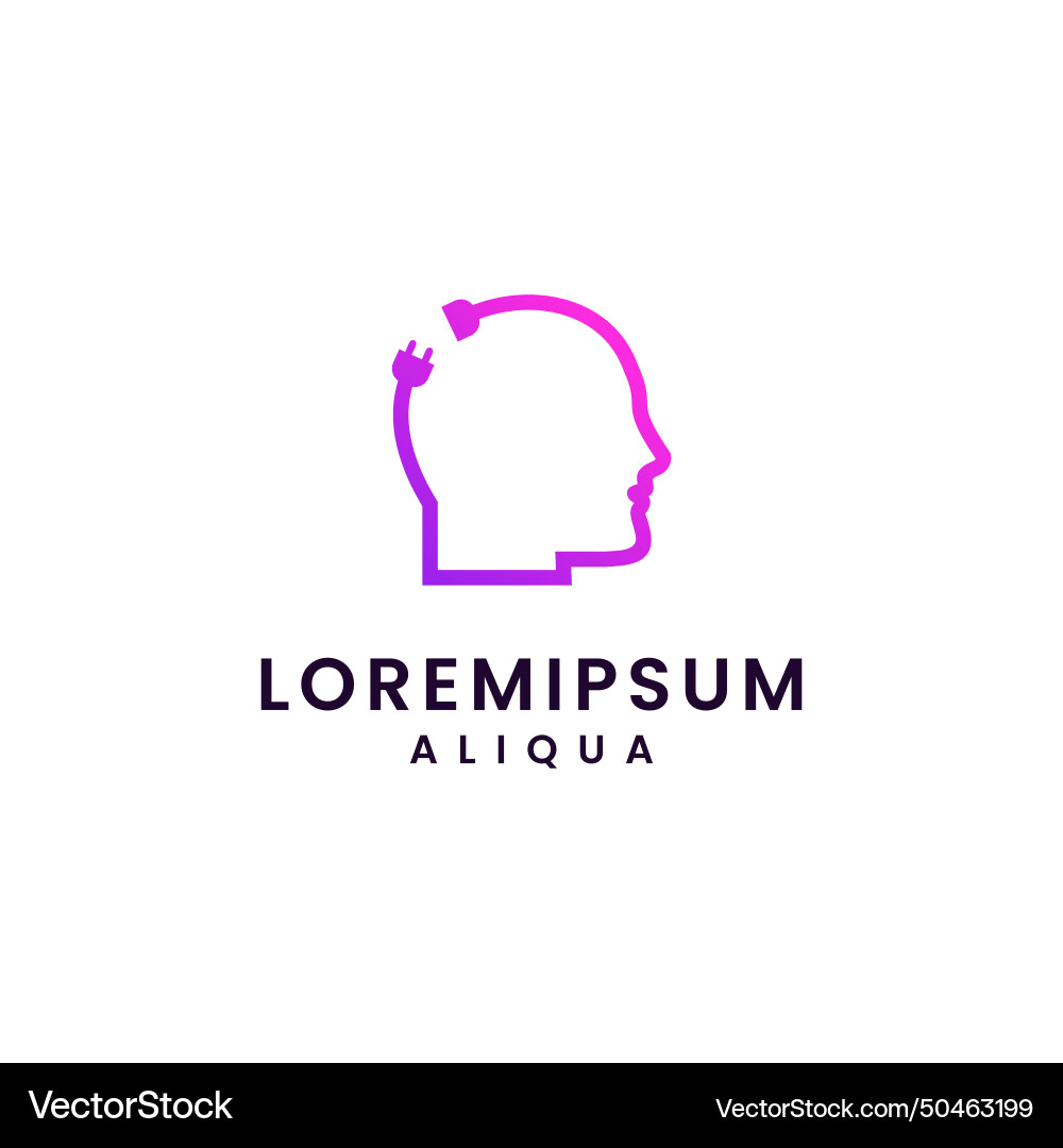 People electrict logo design on isolated Vector Image