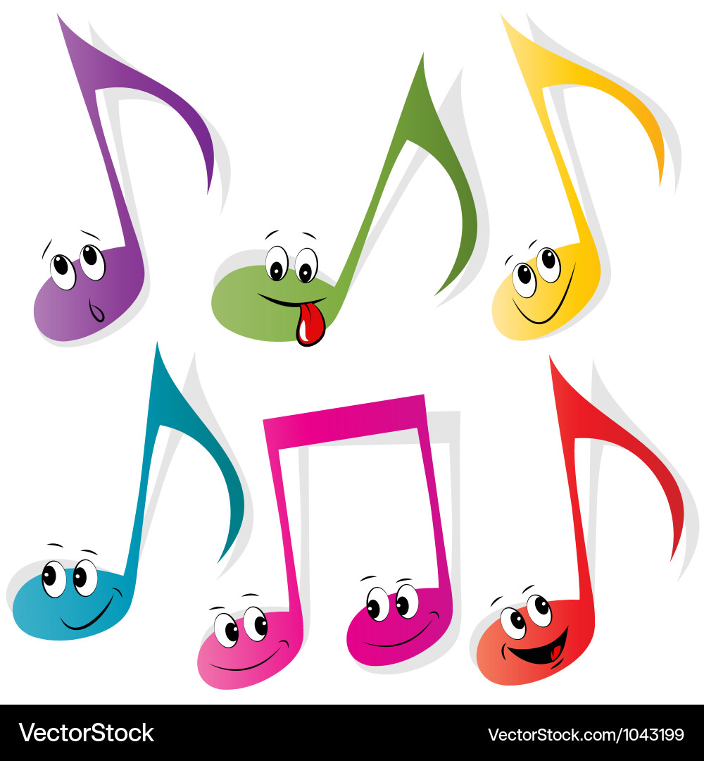 Set of colorful note smileys Royalty Free Vector Image