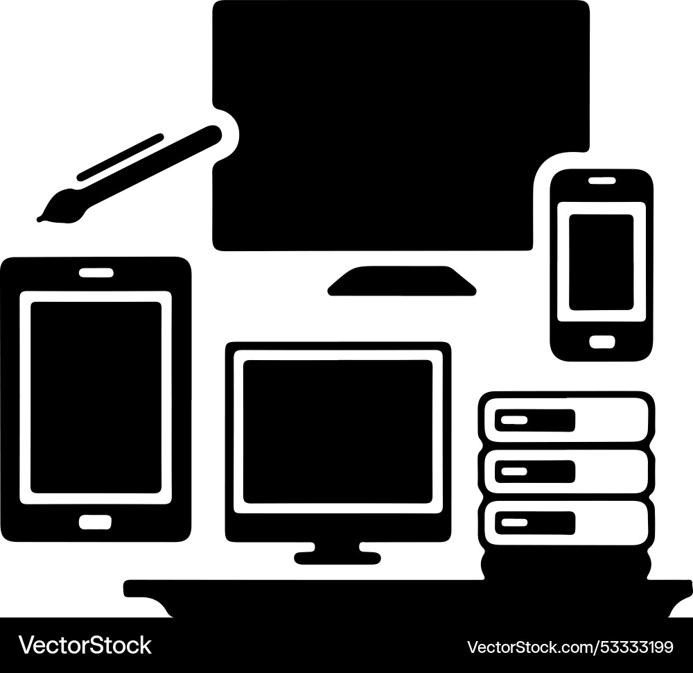 Technology-related icons Royalty Free Vector Image
