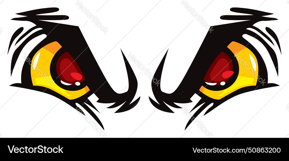 Angry eyes Royalty Free Vector Image - VectorStock