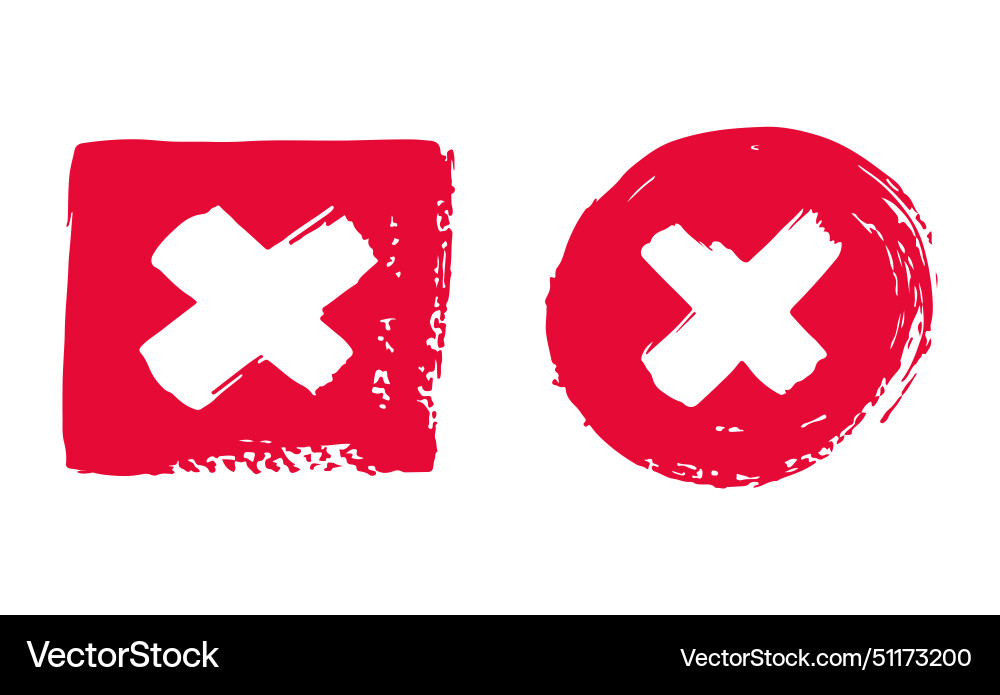 Cross-mark 4 Royalty Free Vector Image - VectorStock