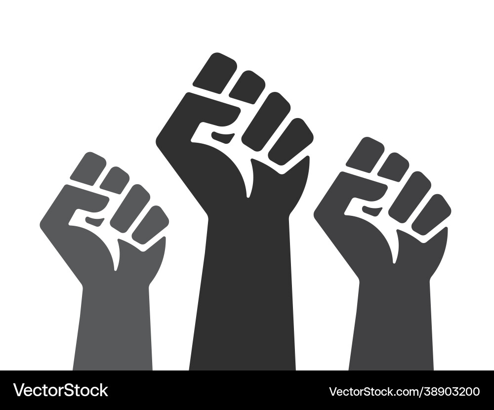 Revolution protest raised fist symbol Royalty Free Vector