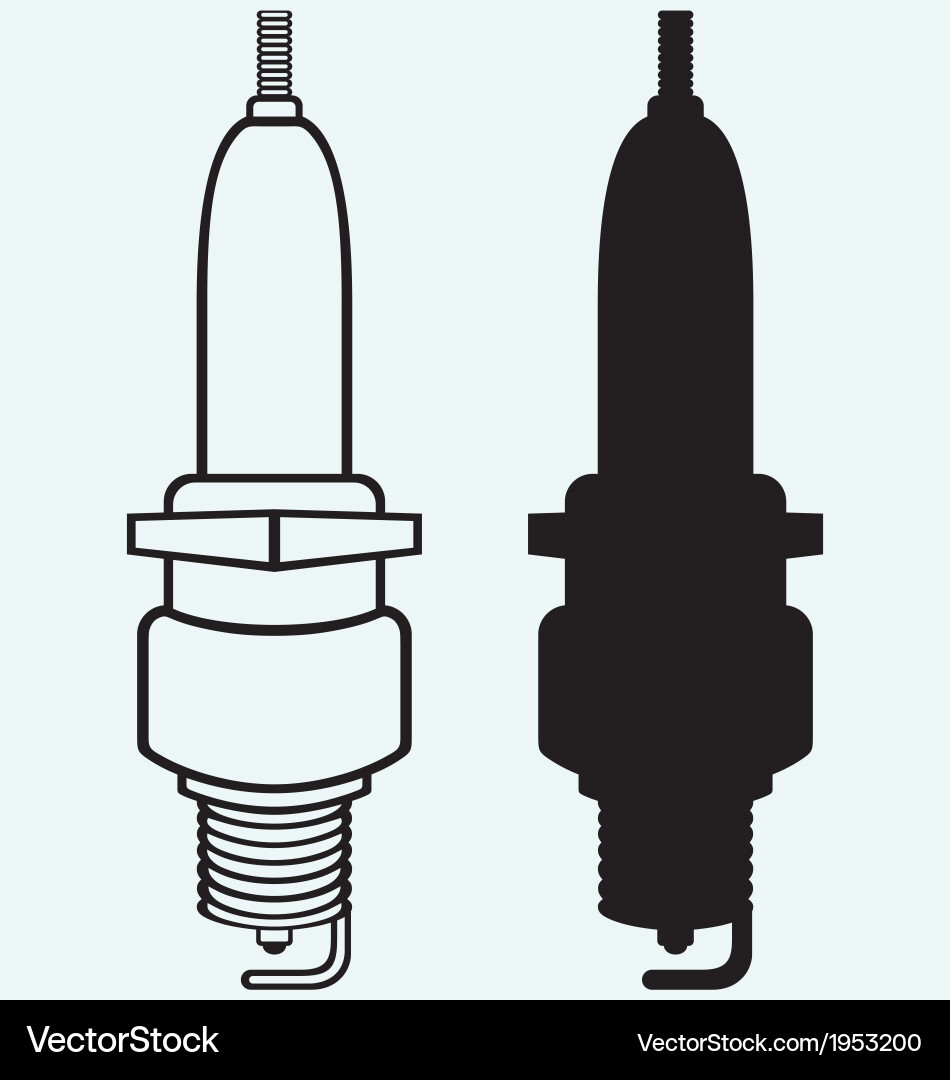 Vehicle spark plug Royalty Free Vector Image - VectorStock