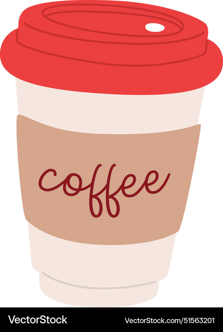 Coffee disposable cup Royalty Free Vector Image