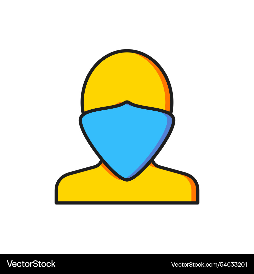 Color vandal icon isolated on white background Vector Image