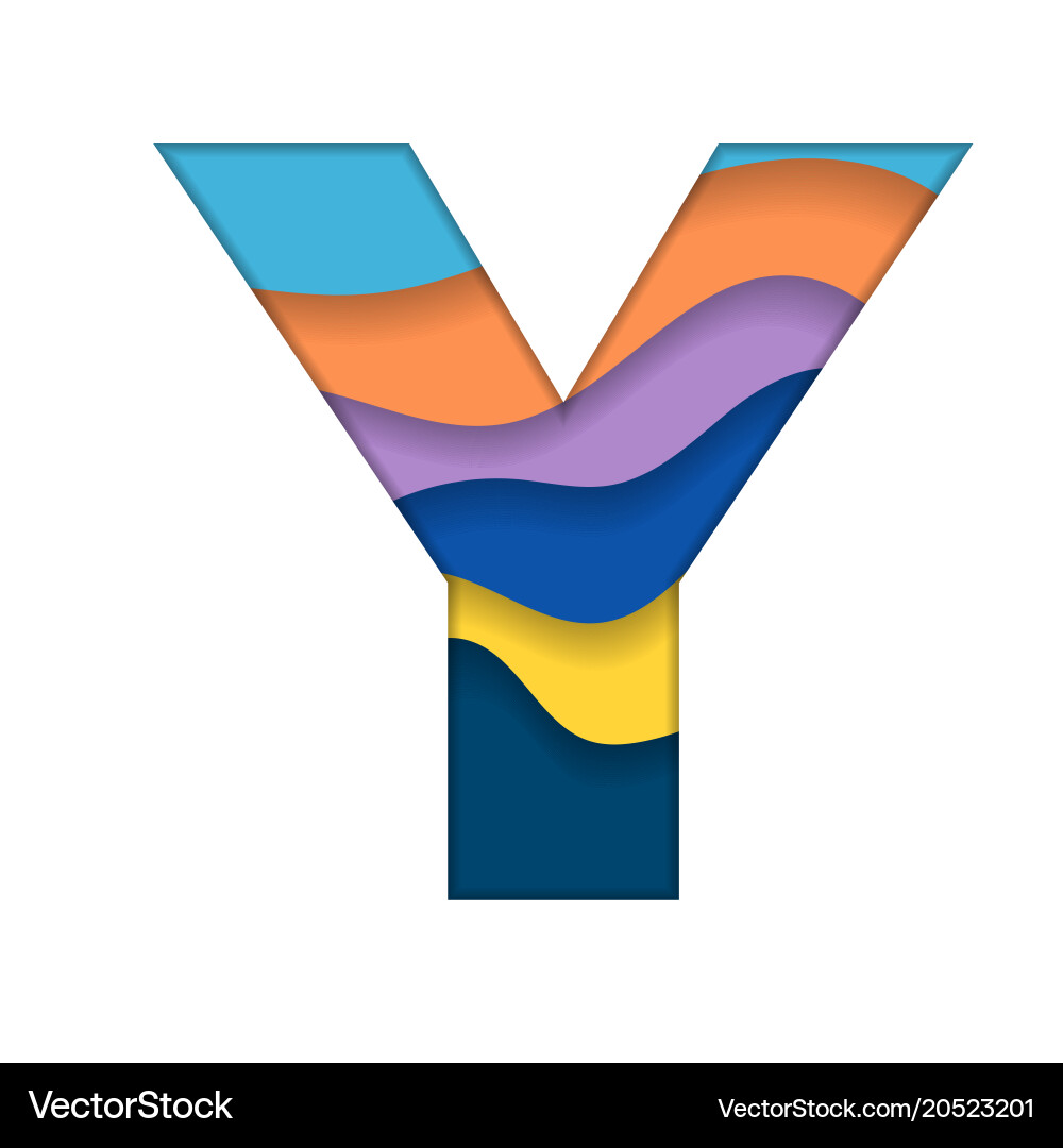 Colorful letter y Royalty Free Vector Image - VectorStock