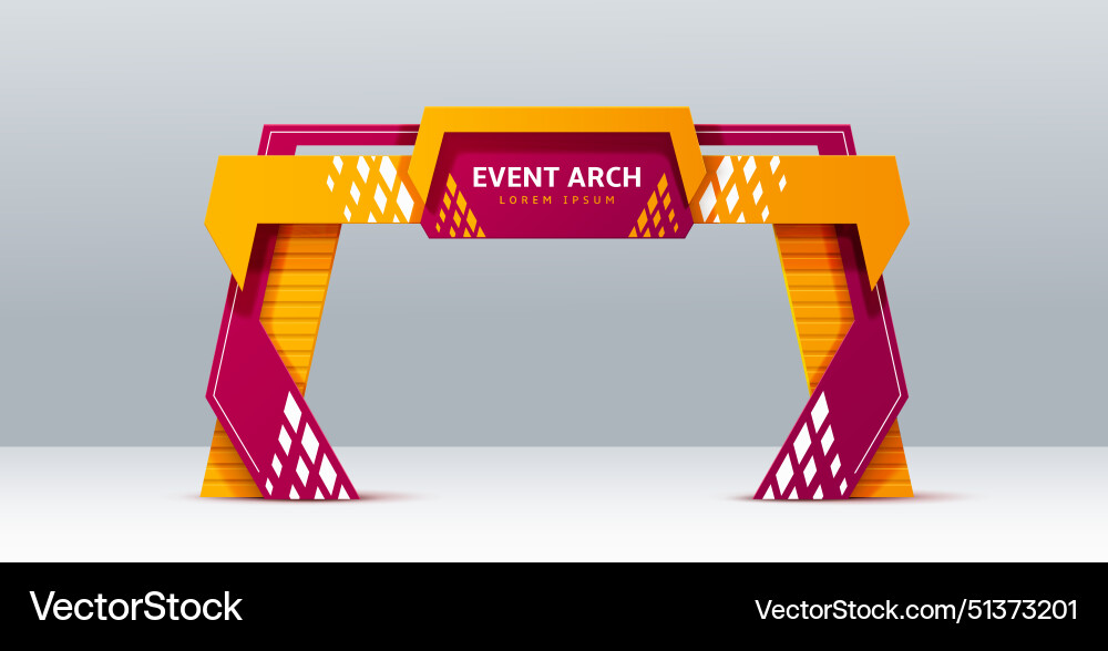 Event arch realistic 3d exhibition entrance Vector Image