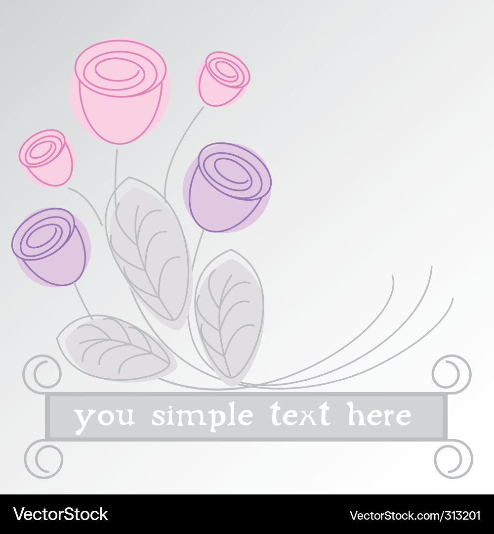 Flower card Royalty Free Vector Image - VectorStock